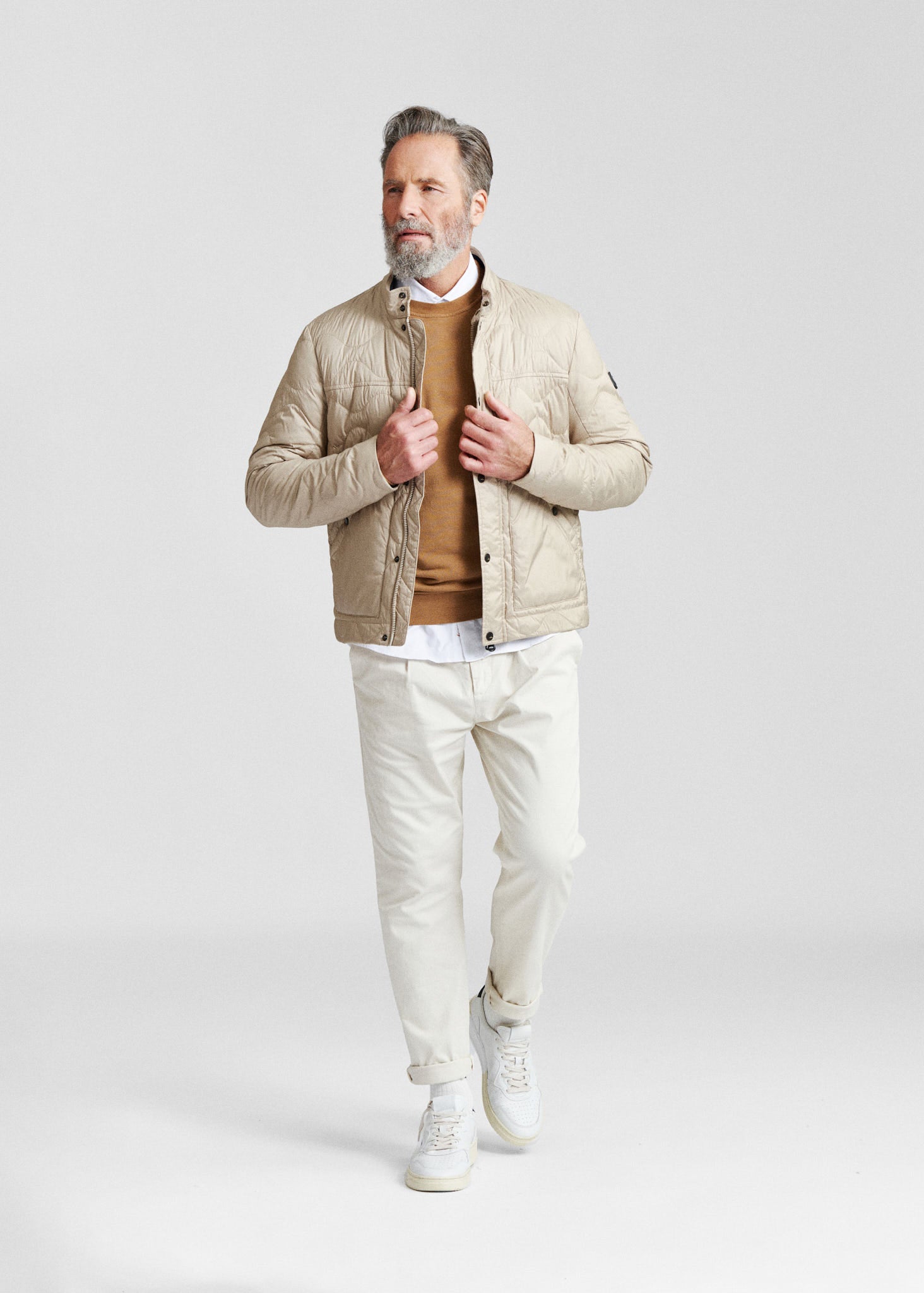 Nico | kurze Steppjacke mit Eco-Daune – Handstich